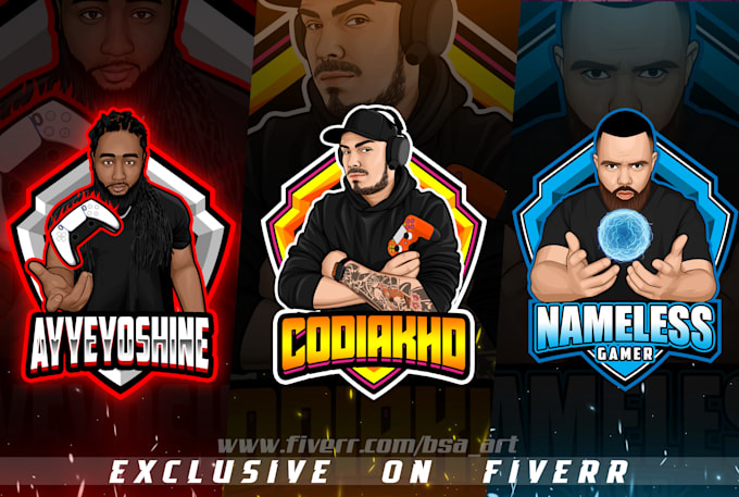 Design youtube, gaming twitch, mascot, gaming, avatar logo by Bsa_art ...