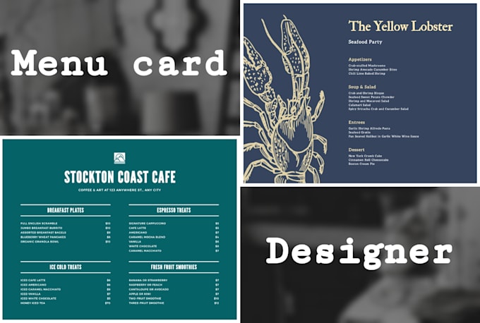 Create a creative menu card design for you by Aakash748 | Fiverr