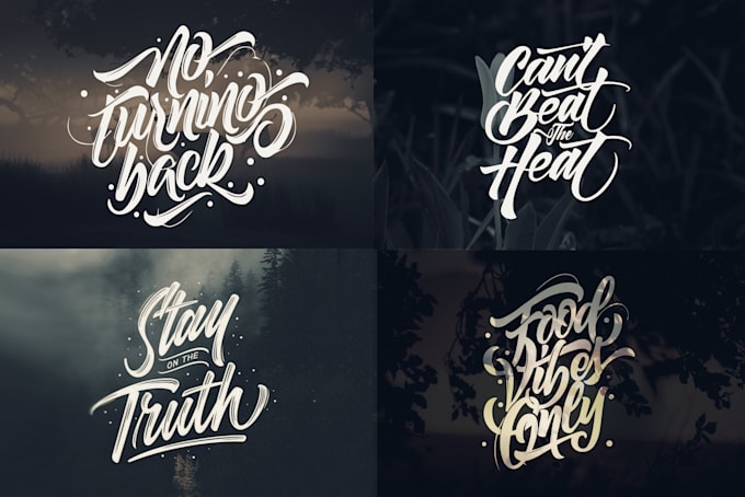 Design hand lettering typography calligraphy logo by Hmkhalid | Fiverr