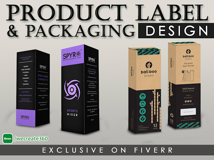 Create product packaging, sticker and label designs by Wecreate360 | Fiverr