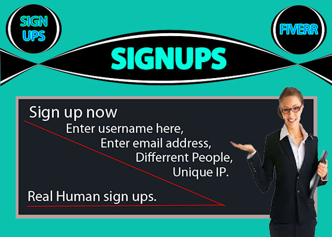 Provide 20 manually created real active sign ups by Popyroy | Fiverr