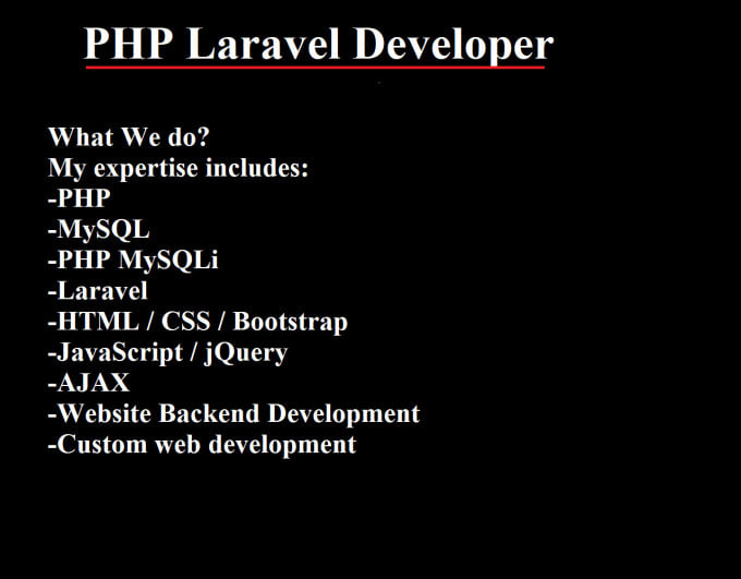 Be your web developer php laravel by Syed_ali_rizvi | Fiverr
