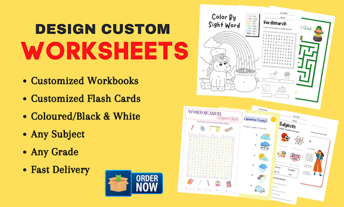 Design custom worksheets and activity sheets by Anzatariqejaz | Fiverr