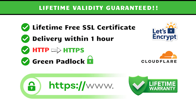 Install lifetime free ssl certificate and fix https errors by Kashi1551 | Fiverr