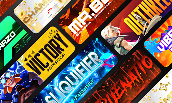 Design youtube and twitch banners, pfps by Av_industries | Fiverr