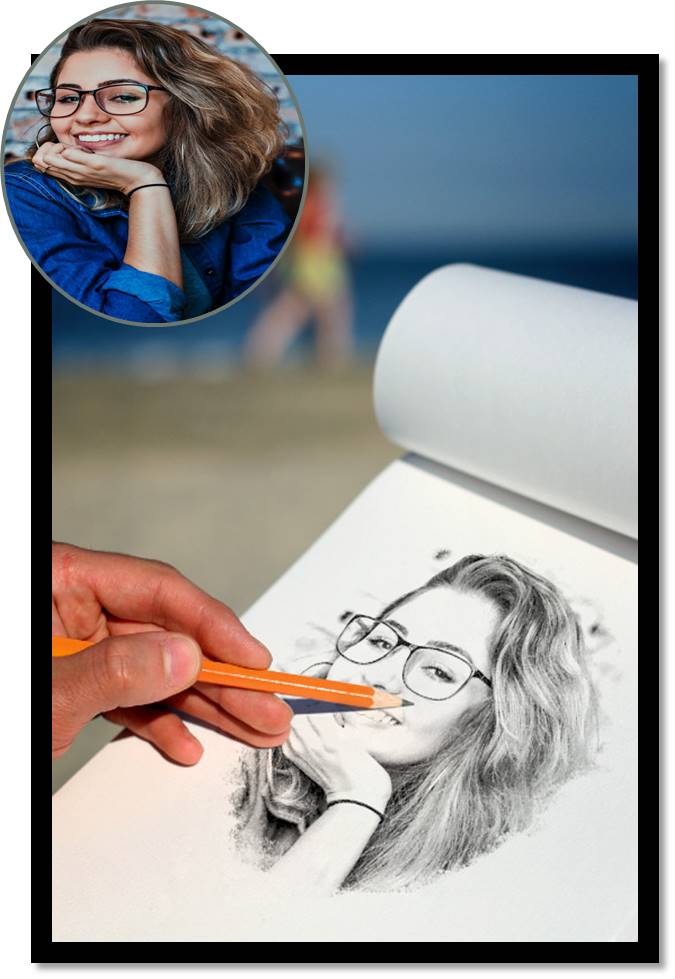 Pencil sketch your photo by Marcoaa | Fiverr