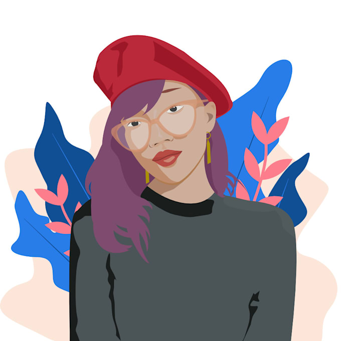 Create your photo into vector flat illustration by Mudane018 | Fiverr
