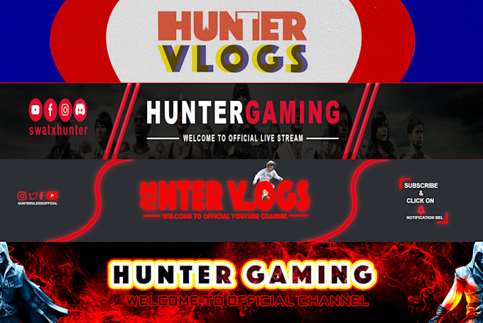 Design a youtube channel art and logo by Iamamamun | Fiverr