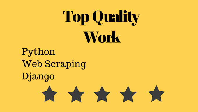 Do python programming, web scraping, django by Faizi9955 | Fiverr Do python programming, web scraping, django by Faizi9955 | Fiverr