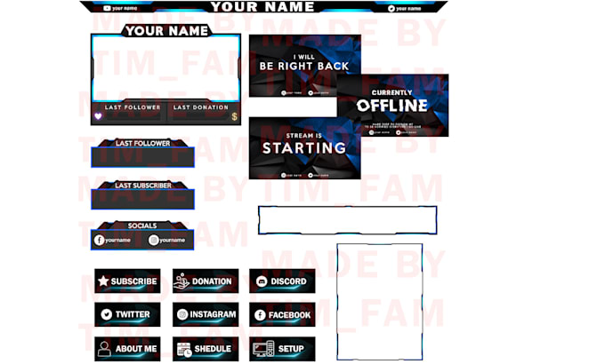 Design a stream overlay by Editbytim | Fiverr