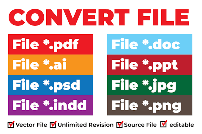 Convert file ai, psd, indd, png, jpg, pdf, word, ppt by Purpledesign11 ...