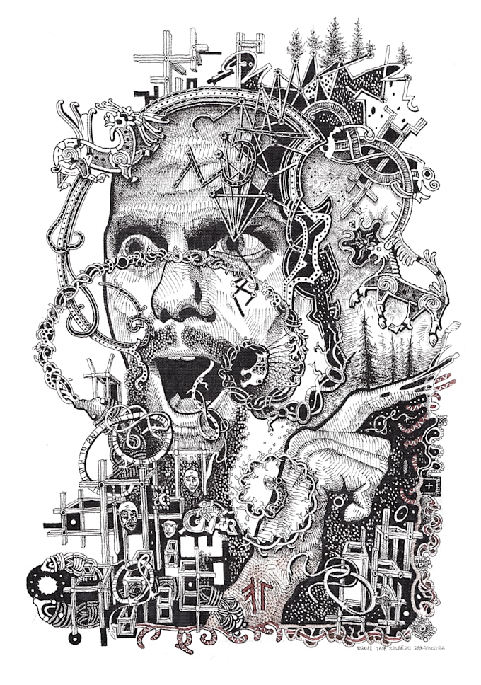 Hand draw amazingly detailed illustrations by Vybisign | Fiverr