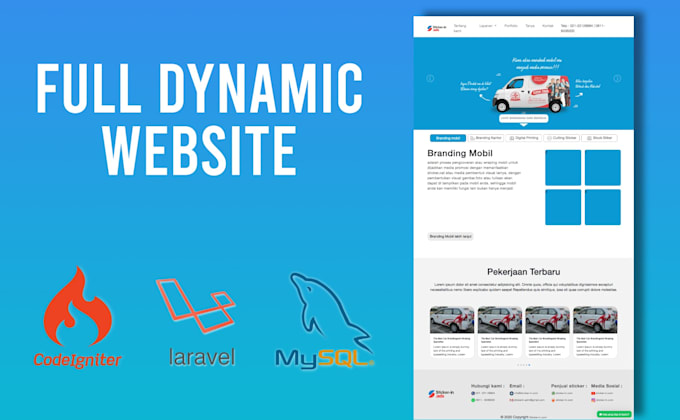 Develop a dynamic website using laravel , codeigniter , yii2 and bootstrap by Penta_design | Fiverr