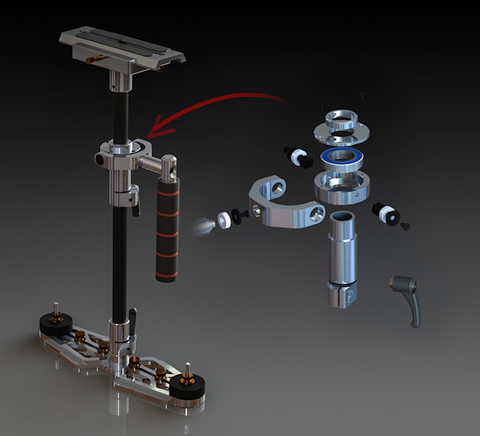 Design 3d cad parts and assembly by Mileartist | Fiverr