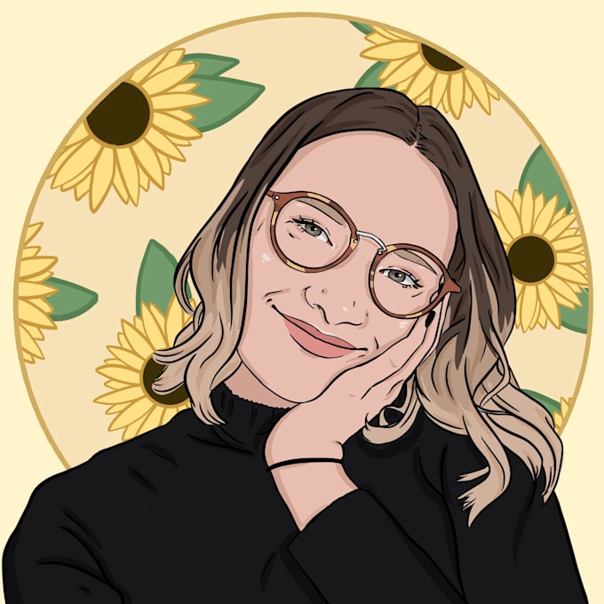 Illustrate an awesome portrait from your photo by Laurenrusso | Fiverr