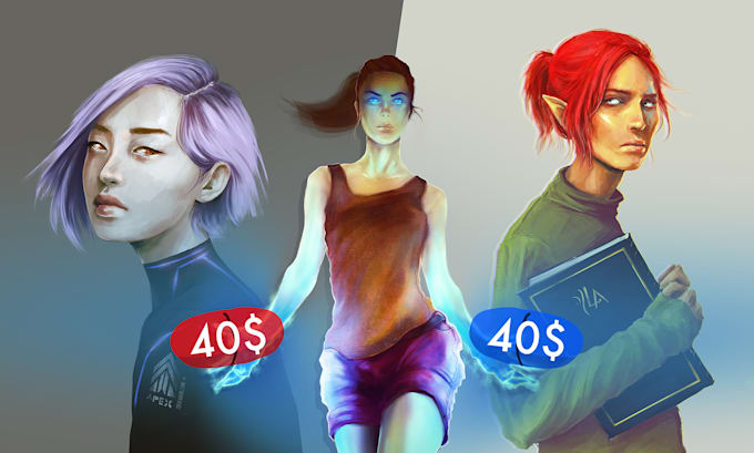 Bring your unique fictional characters to life by Seokanori | Fiverr