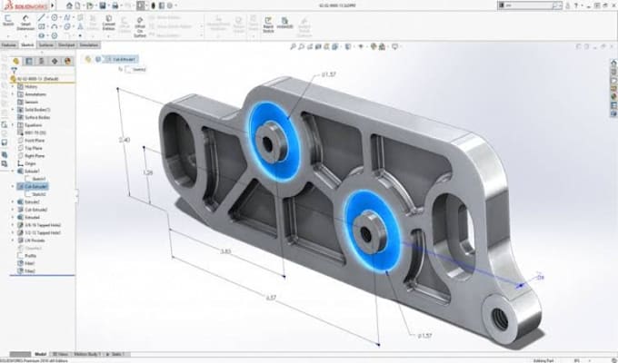Design a 3d model for any mechanical parts with solidworks program by ...