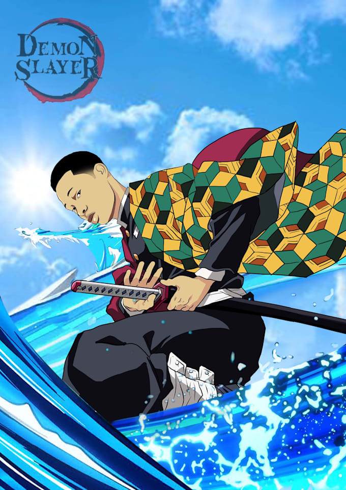 Draw you in kimetsu no yaiba, demon slayer anime style by Mc_evanz | Fiverr