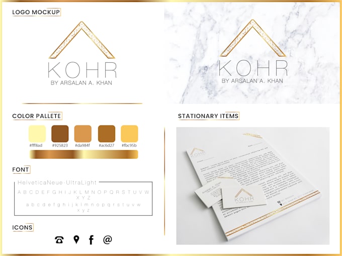 Design a custom logo and branding board for your brand by Wajahat035 ...