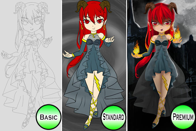 Design custom anime and cartoon character for you by Haryart | Fiverr