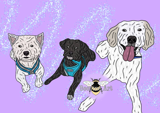 Draw an illustration of your pet by Beevine_art | Fiverr