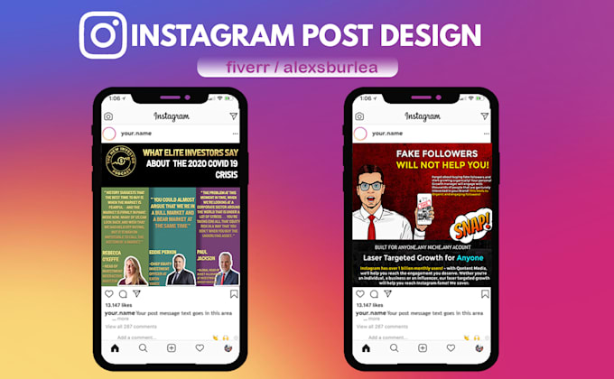 Design eye catching instagram posts or stories by Alexsburlea1 | Fiverr