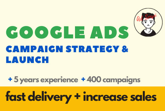 Setup, manage and optimize your google ads campaign by Adsensei | Fiverr Setup, manage and optimize your google ads campaign by Adsensei | Fiverr