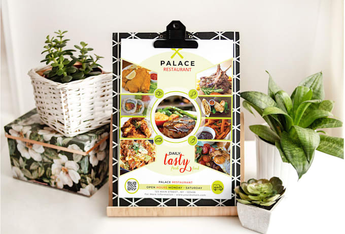 Do creative and modern restaurant menu design by Shahinoorrazia | Fiverr
