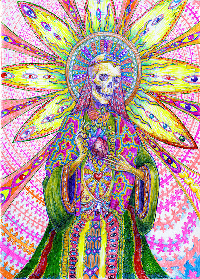 Draw colorful psychedelic art by Teoria_psyches | Fiverr