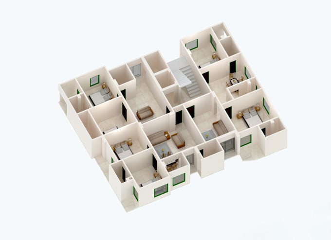 Create 3d floor plan render by Architectshanto | Fiverr