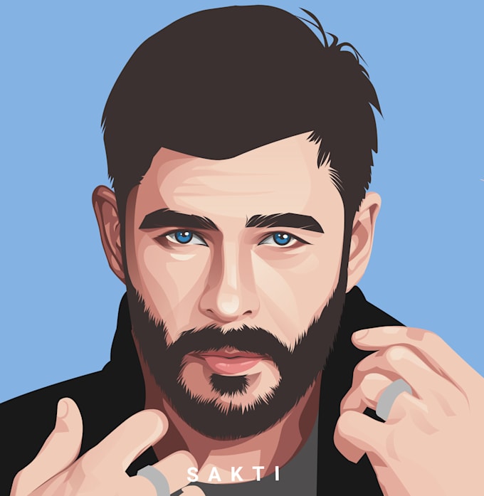 Make cartoon vector art from your photo by Saktin | Fiverr