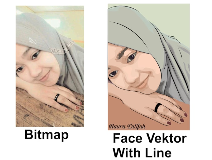 Make a photo of your face into vector art by Abimusaalasyari | Fiverr
