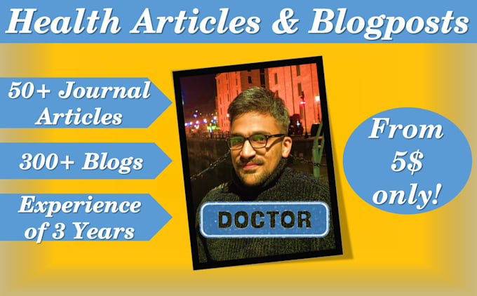 Deliver you a creative medical blog or article by Sharjeelskt | Fiverr