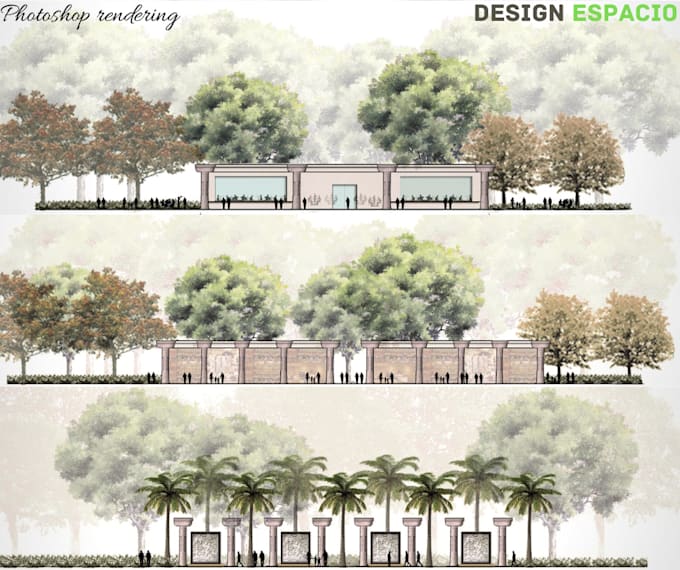 Do landscape 2d photoshop and 3d rendering by Alkagoel | Fiverr