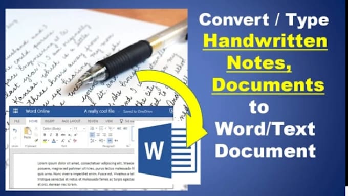 Type into ms word your scanned documents and handwritten notes by ...