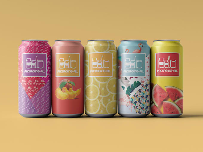 Do an attractive can packaging design for you by Packagingall | Fiverr