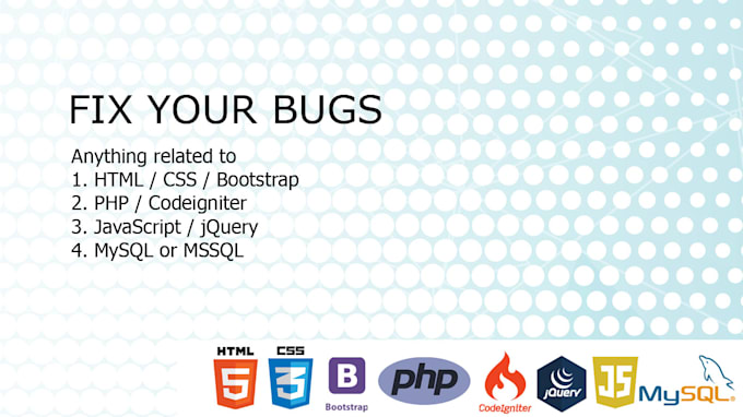 Fix your bugs on your web by Galihputrautama | Fiverr