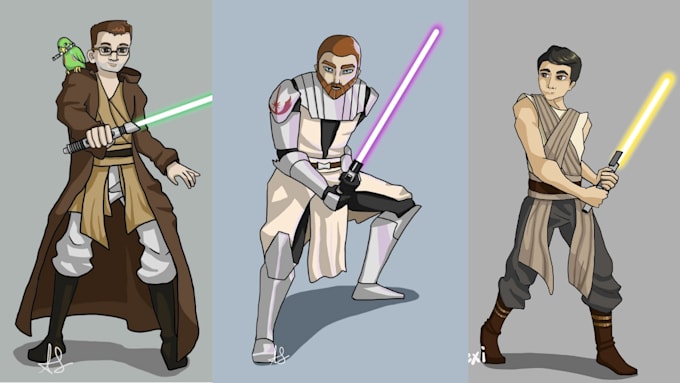 Make full body character designs with shading and all by Lexidrawsart ...