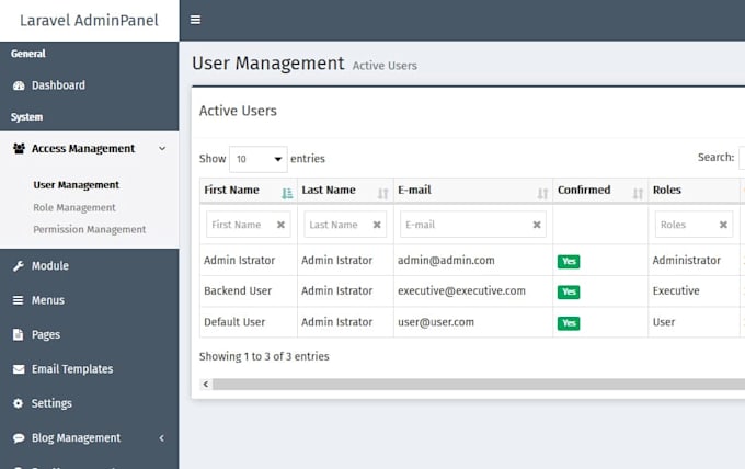 Do laravel admin panel by Dddoms | Fiverr