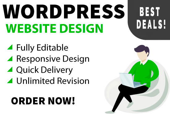 Design responsive wordpress website or business website within 24 hours ...