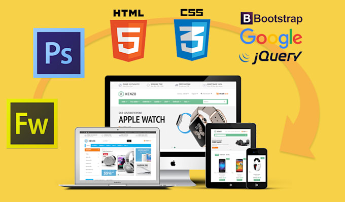 Create a professional website with html, css and bootstrap 4 by Nazmur ...