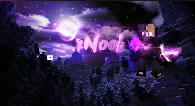 Do minecraft graphics youtube banners icons 3d renders art by ...