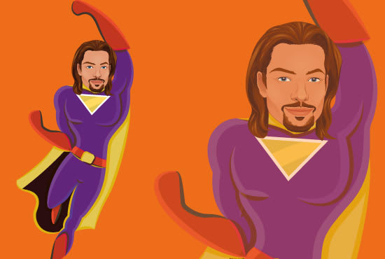 Create your cartoon super hero character by Humbledesign | Fiverr