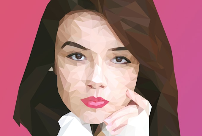 Create a low poly vector portrait by Agava_ | Fiverr
