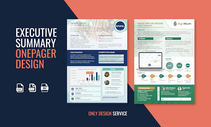 Design one pager, executive summary, pamphlet flyer by Ramimdesign | Fiverr