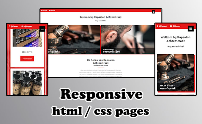 Translate any design to a responsive html and css page by Wg_romijn ...