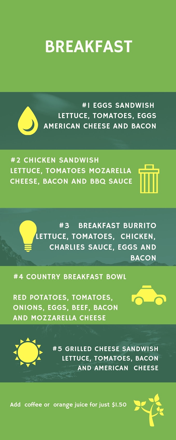 Make you a simple quarantine menu by Carlosdelgad997 | Fiverr