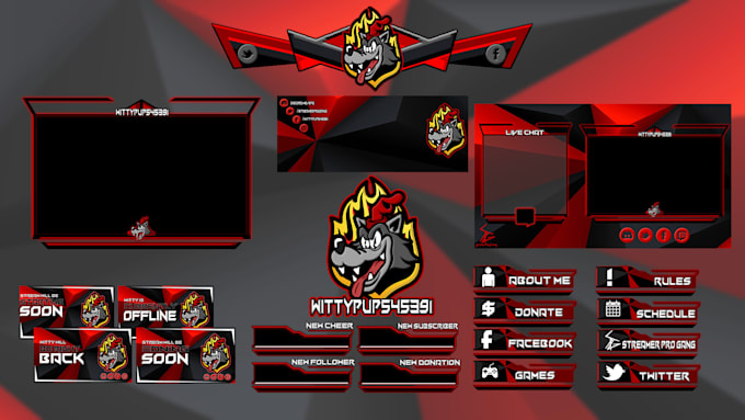 Create custom static or animated stream overlays by Catcannon | Fiverr