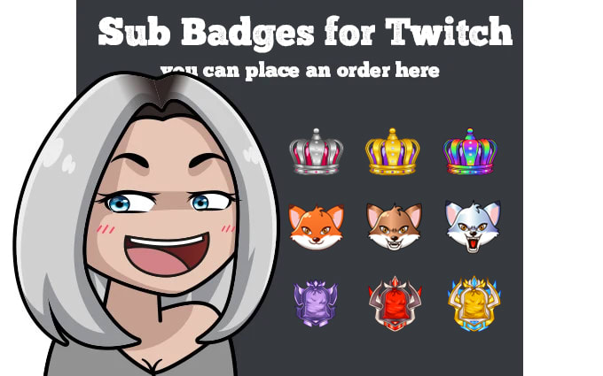 Create Custom Sub Badges For Twitch Or Kick Subscriber Badge By Designkampret Fiverr