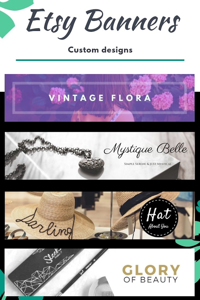 Design your etsy shop banner or etsy logo by Cubadesign777 | Fiverr